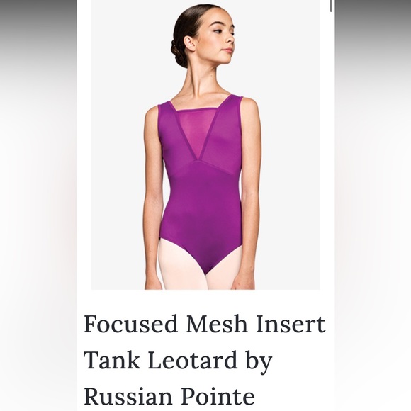 Russian Pointe | Other | Focused Mesh Tank Leotard Russian Pointe ...
